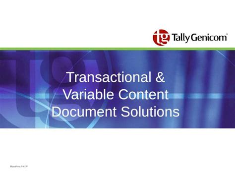 Ppt Transactional And Variable Content Document Solutions Dokumen Tips