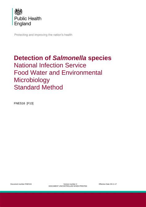 Pdf Detection Of Salmonella Species Detection Of Salmonella Species