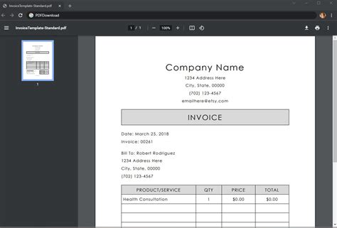 MS Word Invoice Template Etsy