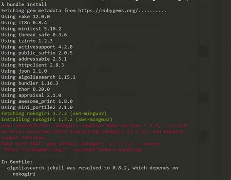 Bundler Needed To Be Updated Bundle Install Issue · Issue 979