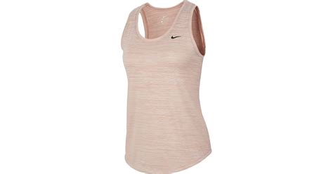 Nike Synthetic Dri Fit Legend Training Tank Top In Pink Lyst