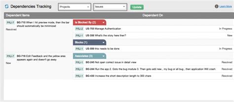 dependency tracking for user stories issues epics and more customer feedback for yodiz
