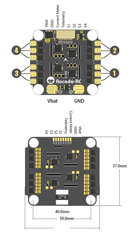 Aocoda Rc F405 40a Aocoda 4in1 Esc Stack Radiogear Bd