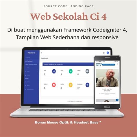 Source Code Website Sekolah Codeigniter 4 Versi 2 Lazada Indonesia