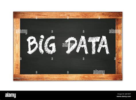 Big Data Text Written On Black Wooden Frame School Blackboard Stock