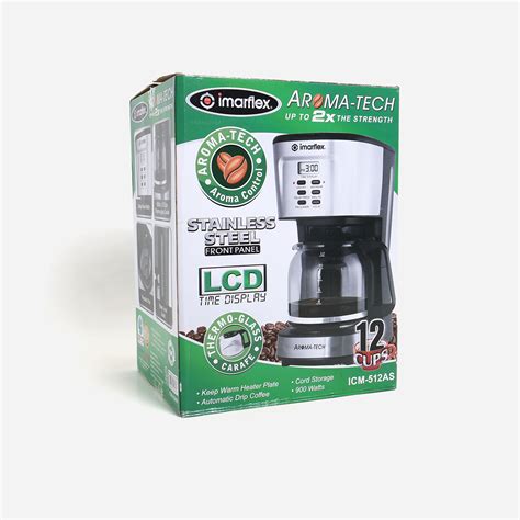 Imarflex Glass Coffee Maker Black Icm700s Sm Home