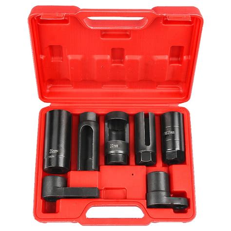 7 Piece Oxygen Sensor Socket Set Sensor Removal Kit For Easy Sensor Replacement Walmart Com
