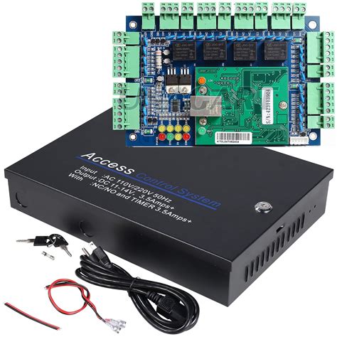 Uhppote Commercial Grade Four Door Security Access Control Panel Including Power Supply With