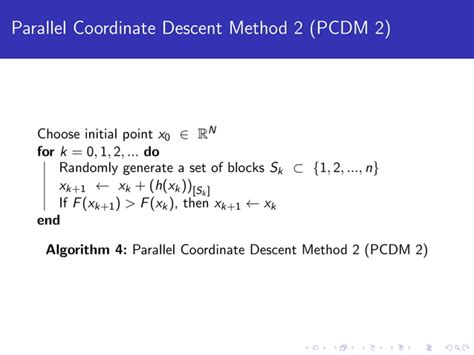 Parallel Coordinate Descent Algorithms Ppt