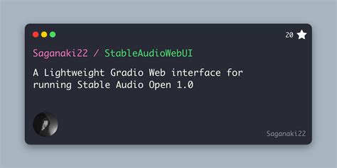 Github Saganaki Stableaudiowebui A Lightweight Gradio Web Interface For Text To Audio