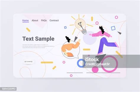 라이트램프 신아이디어 크리에이티브 프로젝트 스타트업 컨셉을 들고 있는 사업가 부부 가공의 인물에 대한 스톡 벡터 아트 및 기타 이미지 가공의 인물 개념 경영자