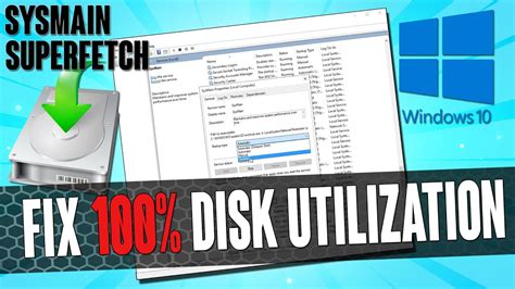 how to fix 100 disk utilization sysmain superfetch youtube