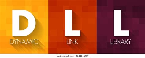 Dll Dynamic Link Library Acronym Technology Stock Vector Royalty Free