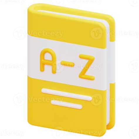 Dictionary 3d Render Icon Illustration 11629082 Png