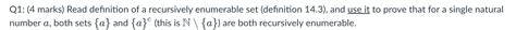 Solved Q1 4 Marks Read Definition Of A Recursively