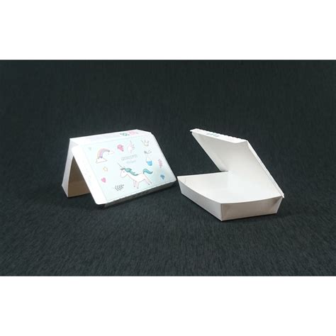 檔期促銷 含稅 100個【公版 一體小 紙餐盒】便當盒 泡芙盒 蛋糕盒 點心盒 方型盒 包裝盒 打包盒 紙盒 環保盒 蝦皮購物