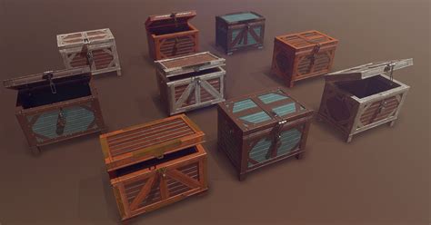 Wooden Loot Chests 3d Props Unity Asset Store