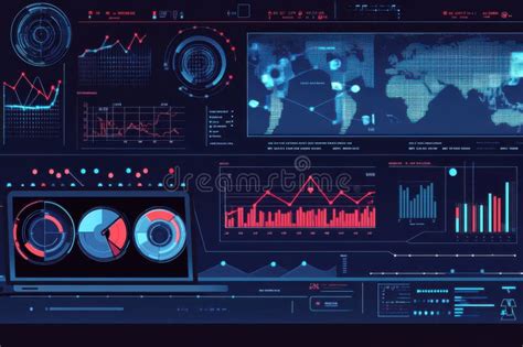 Futuristic Control Panel Displaying Global Data Analysis And Statistics