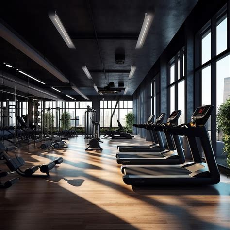 Premium Photo Interior Of Modern Gym With Equipment And Modern Design