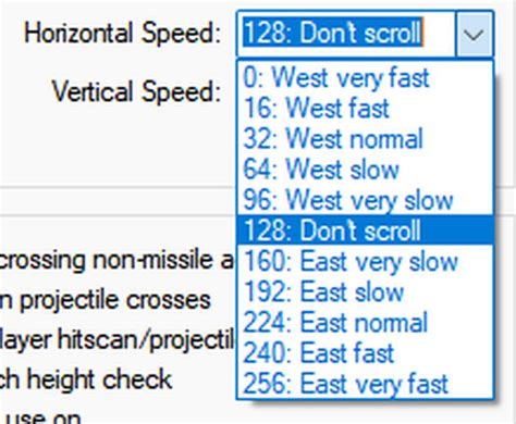 slower scroll speed zdoom