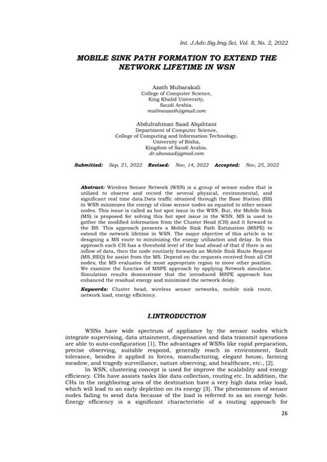 Pdf Mobile Sink Path Formation To Extend The Network Lifetime In Wsn