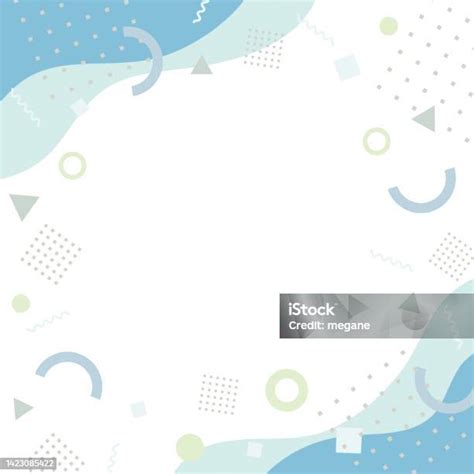 파도와 사각형 원형 및 삼각형 모양의 패턴이있는 추상 프레임 0명에 대한 스톡 벡터 아트 및 기타 이미지 0명 기하 기하 도형 Istock