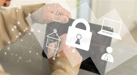 Business People Using Tablet Pc With Virtual Screen Login To Personal Information System Cyber