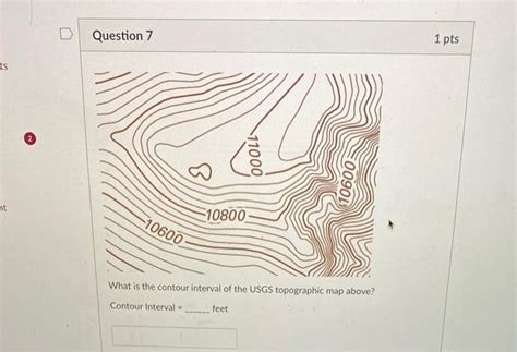 Solved What Is The Contour Interval Of The USGS Topographic Chegg