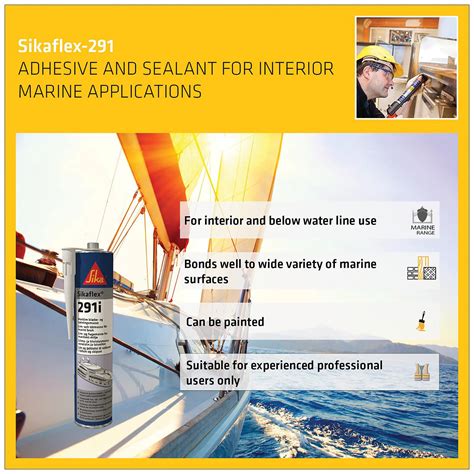Sikaflex 291i Multi Functional Marine Adhesive And Sealant White 300ml