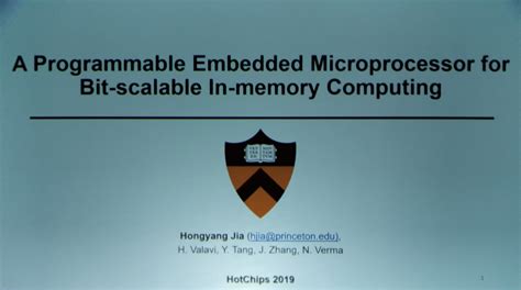 Hot Chips Live Blogs Princeton In Memory Compute Embedded CPU