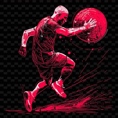 Premium Psd Discus Thrower Holding Discus With Running Shoes And