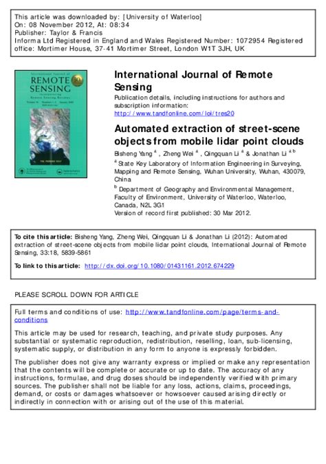 pdf automated extraction of street scene objects from mobile lidar