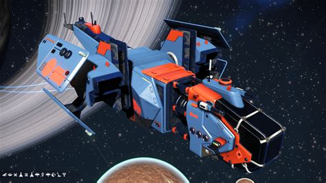 Sunken Blue And Red S Class Robot Hauler With Vertiblade Boosters Sabre Boosters Split Shield Sunken Blue And Red S Class Robot Hauler With Vertiblade Boosters Sabre Boosters Split Shield