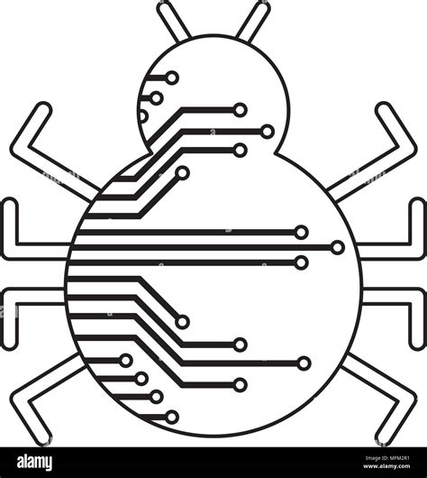 Cyber Security Virus Bug Attack System Stock Vector Image And Art Alamy