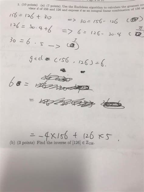 Solved 1 10 Pointa A 7 Pointa Use The Euclidean