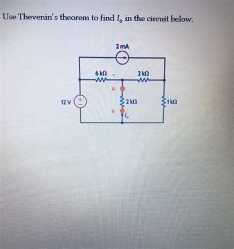 Solved Use Thevenin S Theorem To Find I In The Circuit Chegg