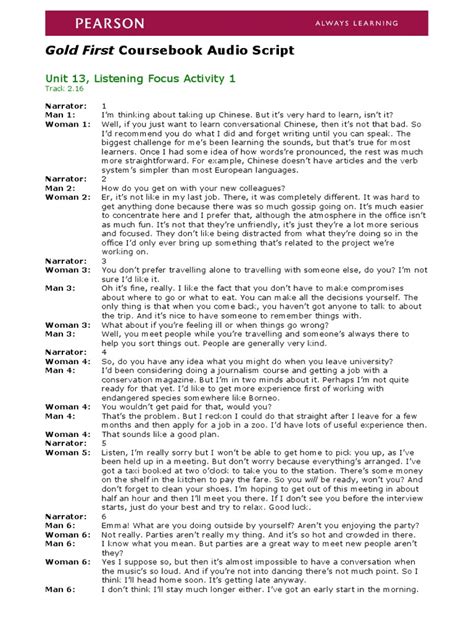 U13 Audio Script Pdf