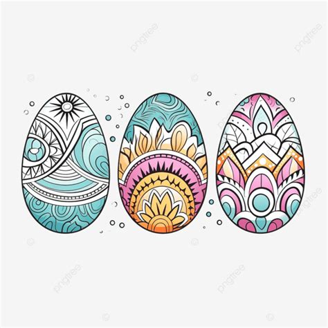 무료 벡터와 손으로 그린 부활절 날 색칠 달걀 개요 책 낙서 그리다 Png 일러스트 및 이미지 에 대한 무료 다운로드 Pngtree
