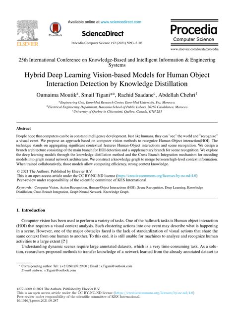 Pdf Hybrid Deep Learning Vision Based Models For Human Object