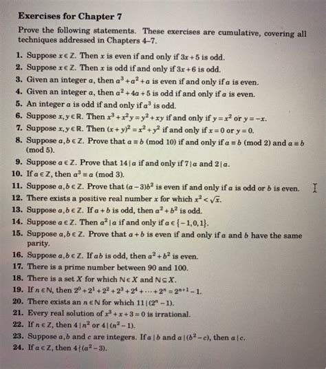 Solved Exercises For Chapter 7 Prove The Following Chegg Com