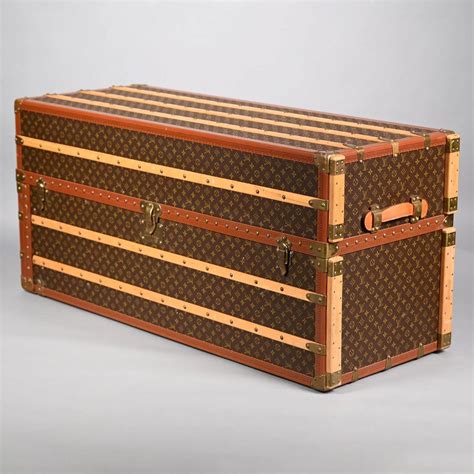 Louis Vuitton Large Steamer Trunk Monogram Canvas Leather Special