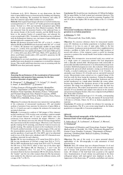 Pdf Op14 03 Assessing The Performance Of The Examination Of Intracranial Translucency And