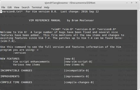 Classic Unixlinux Editor Vim Gets First Update In Years Zdnet