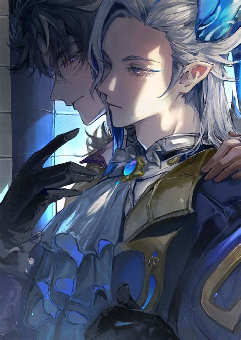 Neuvillette And Wriothesley Genshin Impact Drawn By Msao Danbooru