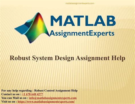 Robust Control Assignment Help By Matlab Assignment Experts Issuu