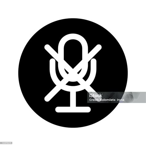 음소거 소리가 나지 않습니다 스피커 끄기 십자가가 있는 마이크 금지 된 아이콘 웹 사이트 디자인 로고 앱 Ui용 마이크 아이콘입니다 글리프 벡터 0명에 대한 스톡 벡터 아트