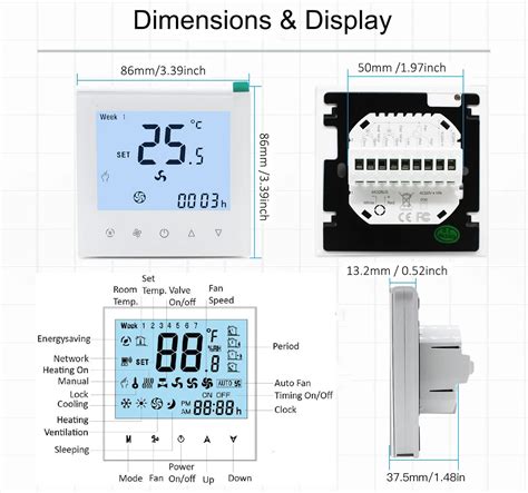 Smart Fan Coil Thermostat Wifi 0 10v Modbus Room Thermostat Modulating Output