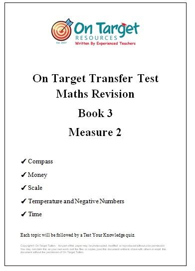 Transfer Test Measure Book 3 Pdf On Target Resources