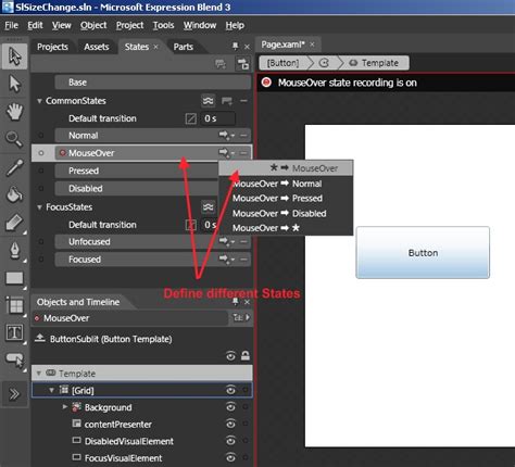 Silverlight 3 How To Customize A Button With Expression Blend 3 Tech World