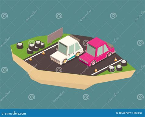 Set Isometric Racing Simulator Cockpit Game Console With Joystick Sword For Game And Computer